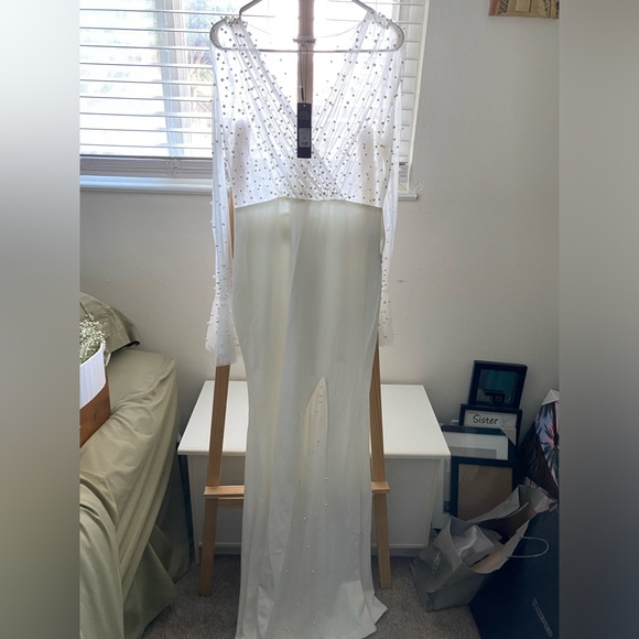 Fashion Nova | Dresses | Fashion Nova Whitney Pearl Embellished Gown ...
